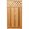6 ft. x 3 ft. Premium Cedar Lattice Top Fence Gate with Stained (SPF ...