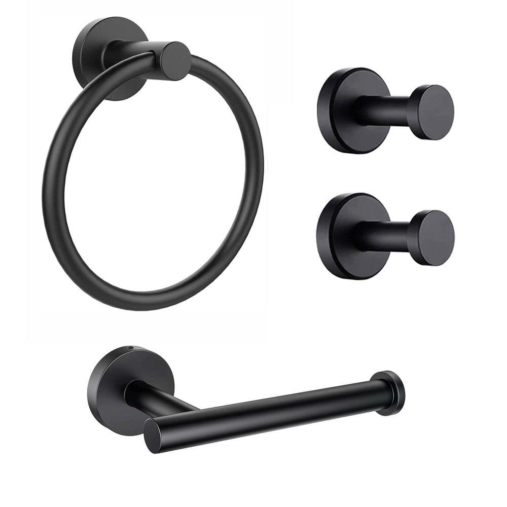 ruiling 4 -Piece Bath Hardware Set with Mounting Hardware in Stainless ...