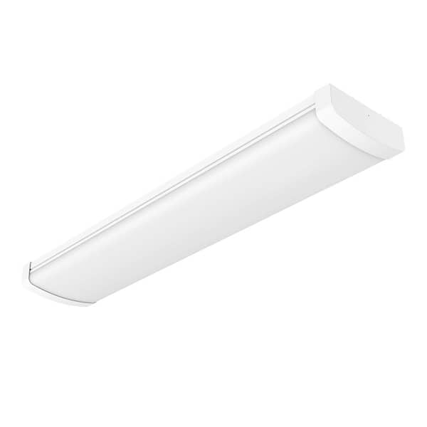 Metalux 4 ft. Selectable CCT and Lumen 10.5 in. W Commercial Wrap Light ...