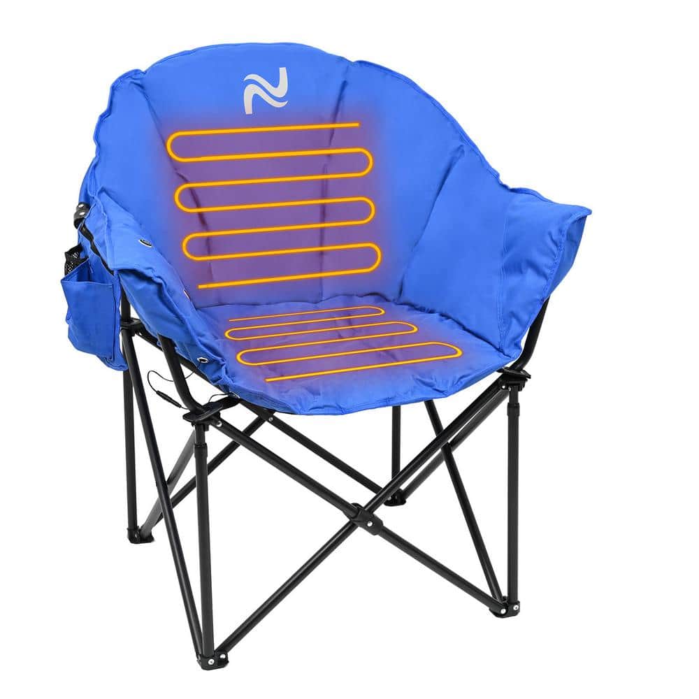 BOZTIY Oversized Heated Camping Chair 3 Heat Levels Heated Moon Saucer ...