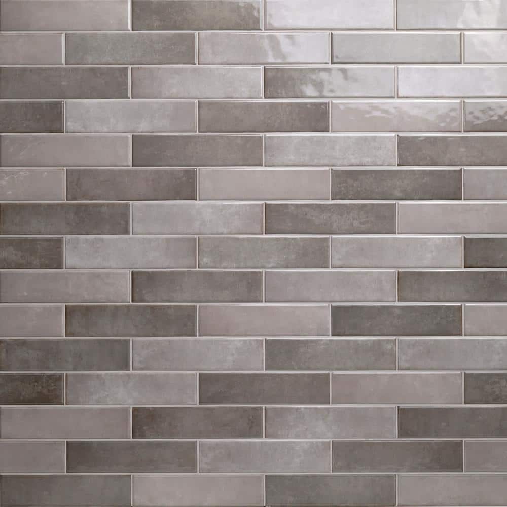 MSI Lakeview Storm 3 in. x 12 in. Glossy Ceramic Subway Wall Tile (5.5 ... MSI Lakeview Storm 3 in. x 12 in. Glossy Ceramic Subway Wall Tile (5.5 ...