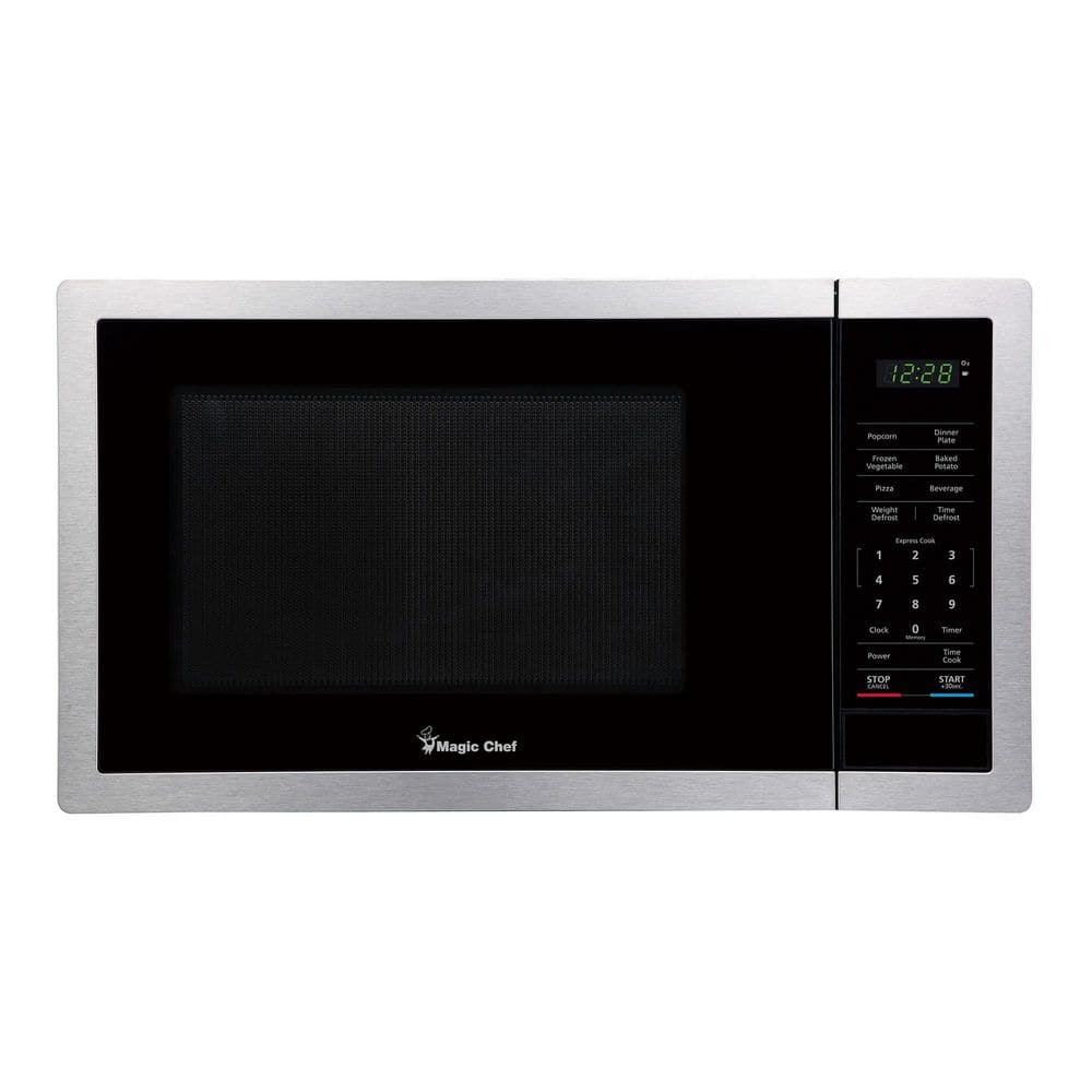 Magic Chef 0.9 cu. ft. 900-Watt Countertop Microwave with Digital Touch ...