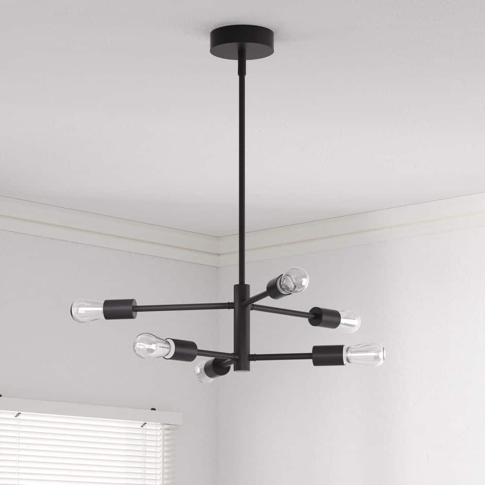 Reviews for Maxax 6-Light 22 in. Black Modern Linear Dimmable ...