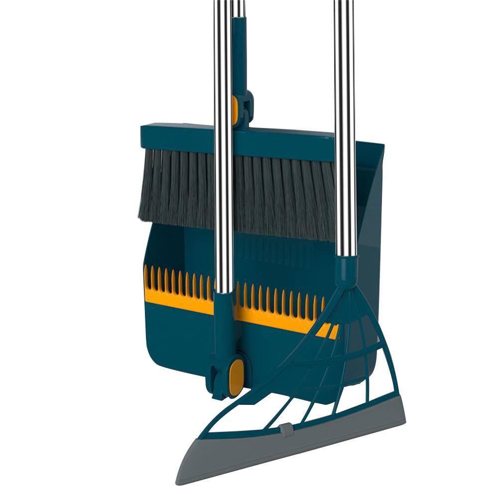 Wellco 36 in. Green Stand Up Folding Broom and Dustpan Set BDS1521124G ...