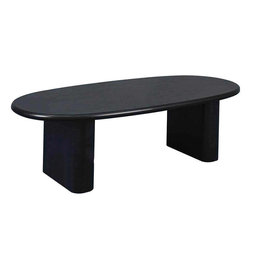 Sudzendf 51 in. Antique Black Oval Coffee Table KIKIO205470 - The Home ...