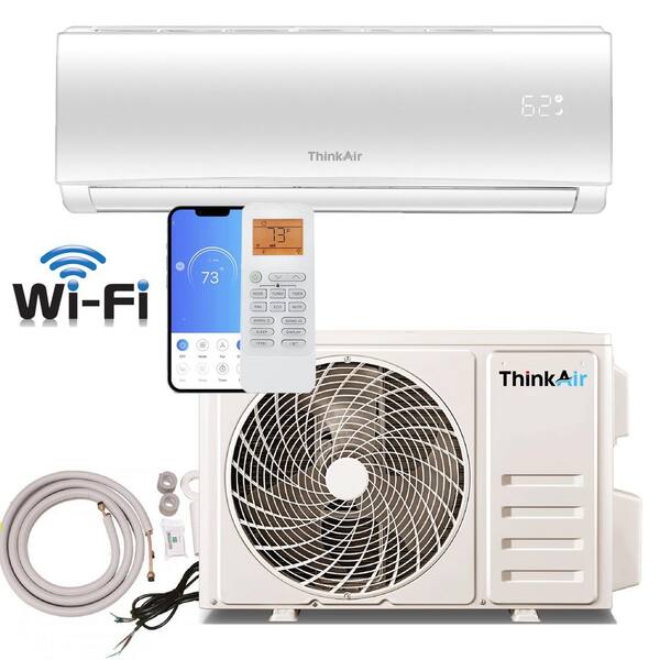 ThinkAir 18,000 BTU 17 SEER2, 230-Volt, 1000-Sq.Ft Ductless Mini Split ...