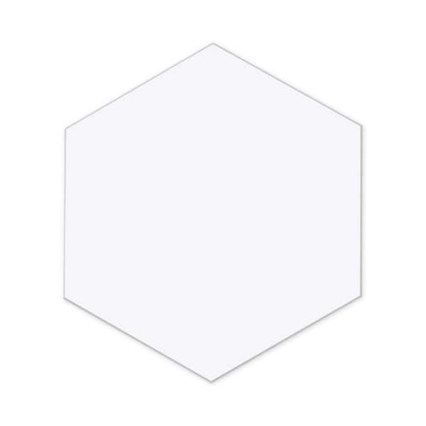 sunwings White Big Hexagon 6 in. x 6 in. Peel and Stick Backsplash St1 ...