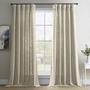 Exclusive Fabrics & Furnishings Off White Basic Faux Linen 50 in. W x ...