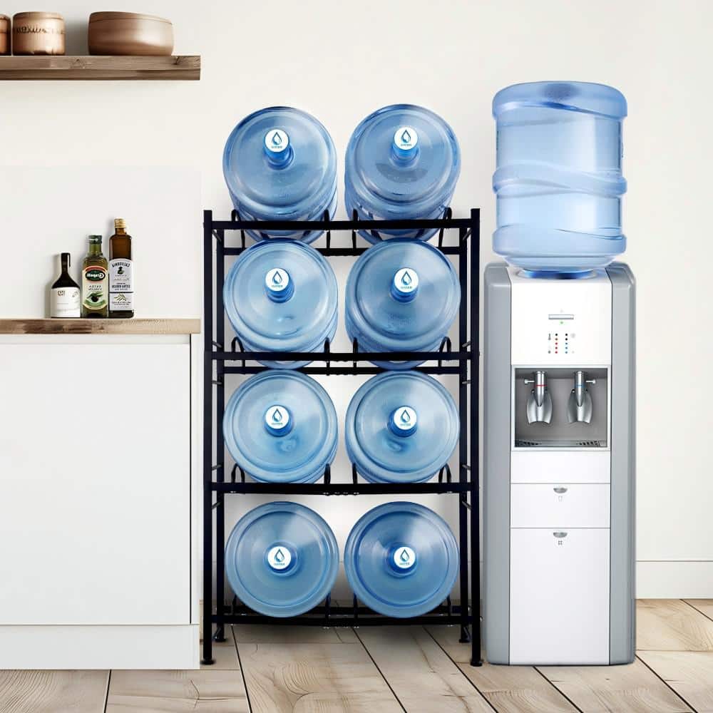 SKYSHALO 4-Tiers Water Jug Holder, 5-Gallon Water Bottle Holder, Double ...