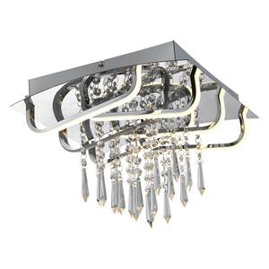 Maxax Jackson 15 in. 4-Light Semi-Flush Mount with Crystal MX19086-4CH ...