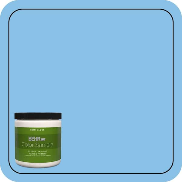 BEHR PREMIUM PLUS 8 oz. #P510-3 Rhodes Semi-Gloss Interior/Exterior ...