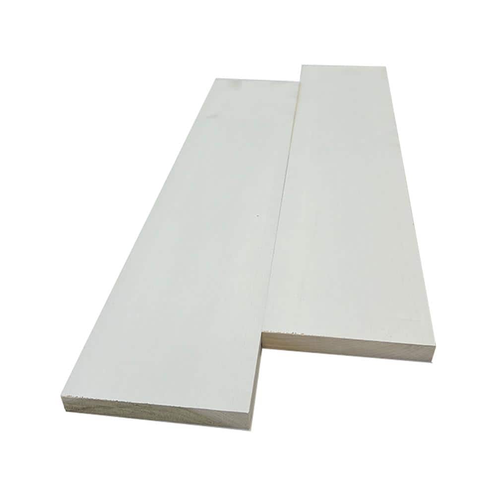 Swaner Hardwood 1 in. x 6 in. x 8 ft. Pre-Primed Poplar S4S Hardwood ...