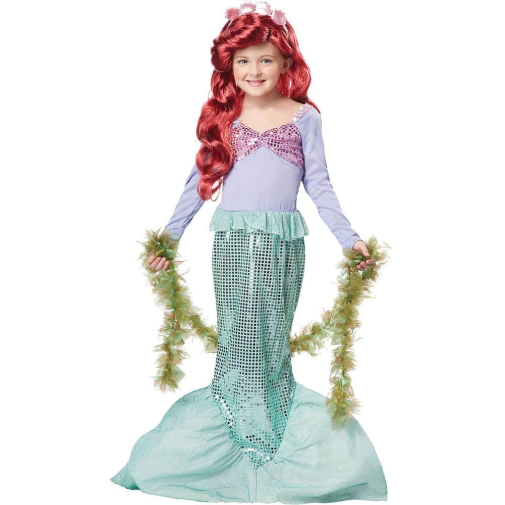 Girl's Little Mermaid Costume - Extra Small - Kids Halloween Costume ...