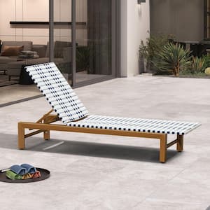 PURPLE LEAF 1-Piece Mixed Woven Rattan Aluminum Adjustable Outdoor ...