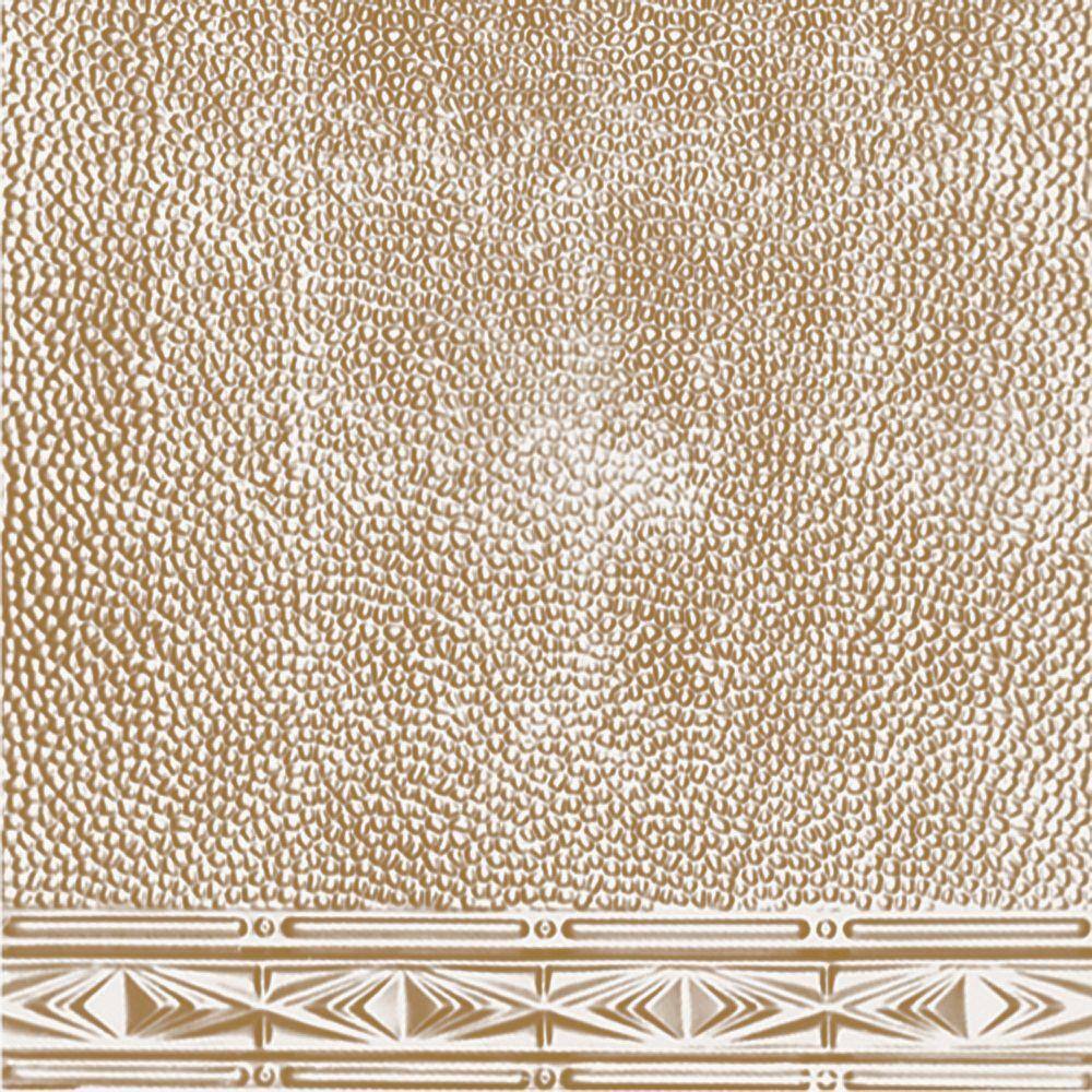 Shanko 5007 2 ft. x 4 ft. Brass Plated Steel Nail-up Ceiling Tile with ...
