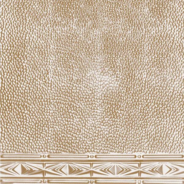 Shanko 5007 2 ft. x 4 ft. Brass Plated Steel Nail-up Ceiling Tile with ...