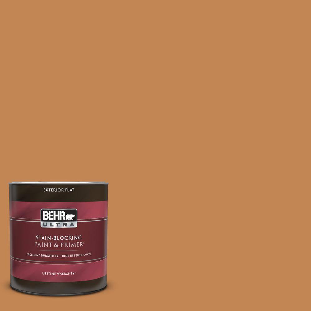 BEHR ULTRA 1 qt. #280D-6 Mulling Spice Flat Exterior Paint & Primer ...