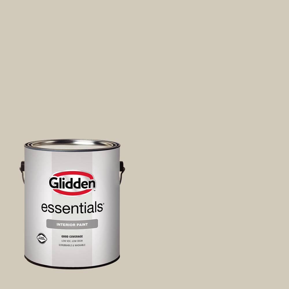 Glidden Essentials 1 gal. PPG1024-4 Moth Gray Flat Interior Paint ...