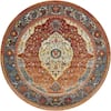 Unique Loom Baracoa Miramar Rust Red 8' 4 x 8' 4 Round Rug 3140238 ...
