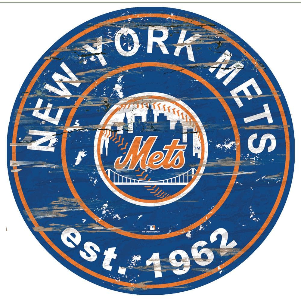 Fan Creations MLB New York Mets 24 in. Distressed Wooden Wall Art ...