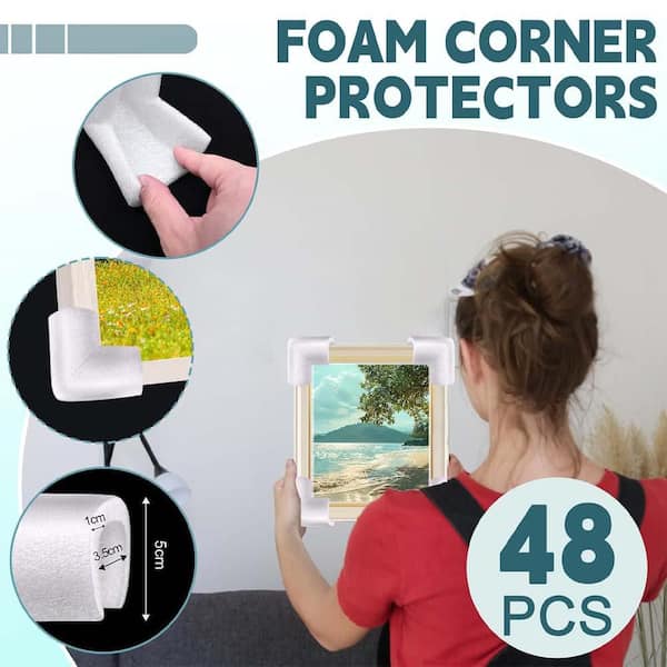 Foam Corners For Sale 32-Piece Foam Corner Protectors - L-Shaped & U ...