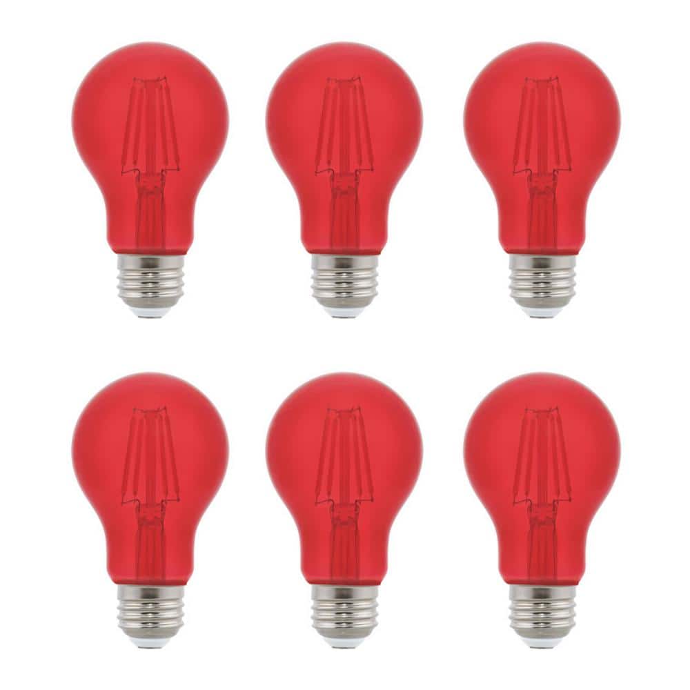 Westinghouse 40-Watt Equivalent A19 Red E26 Edison Filament LED Light ...