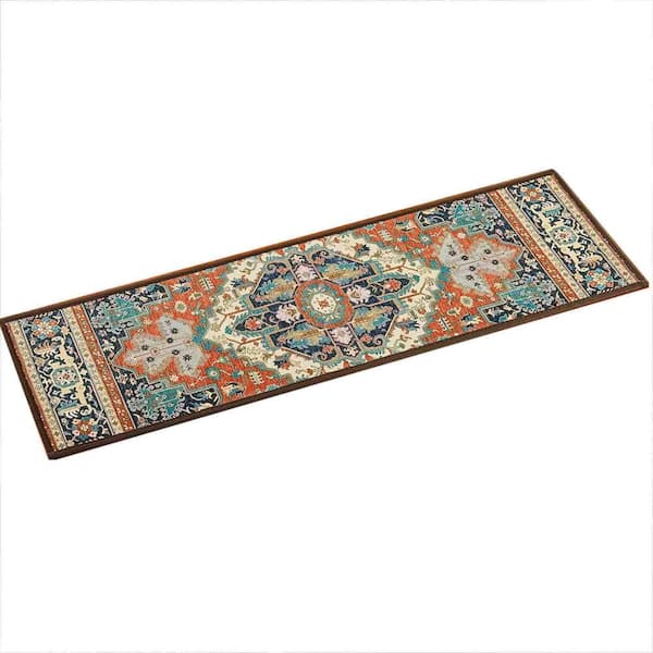 Red 8 in. x 30 in. Polyester Stair Tread Cover (Set of 15) TG-D6-03281 ...