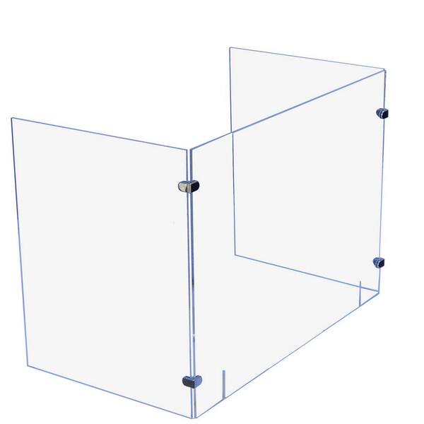 Falken Design Sneeze Guard U-Shape 36 in. W x 36 in. L x 0.25 in. T ...