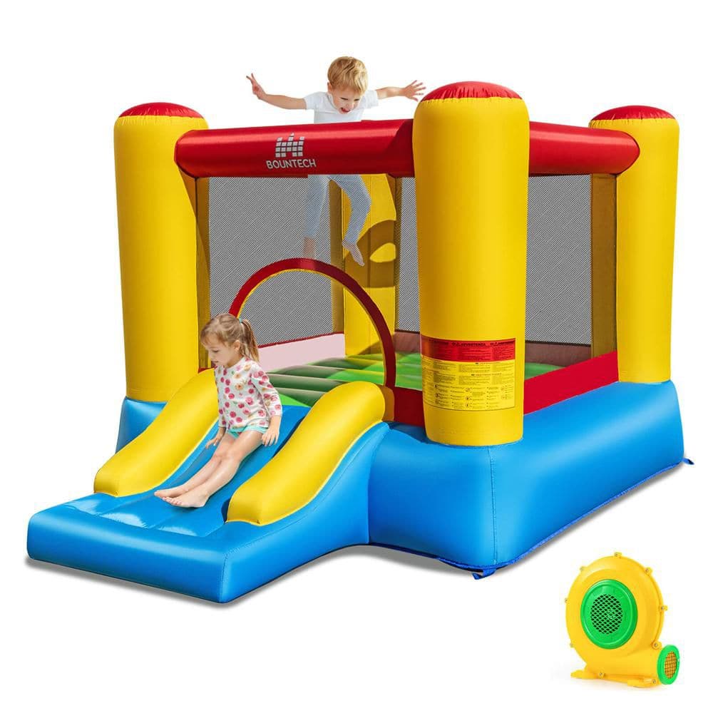 Costway Inflatable Kids Bounce House Jumping Castle Slide with 550W ...