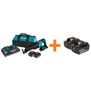 Makita 18V 5.0Ah LXT Lithium-Ion Brushless Cordless Recipro Saw Kit XRJ05T