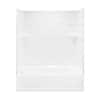 MUSTEE Topaz 60 in. L x 30 in. W x 74.75 in. H Rectangular Tub/ Shower ...