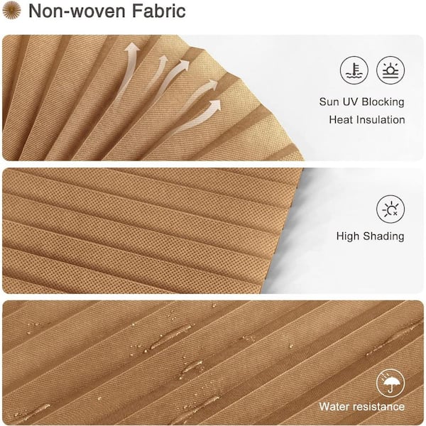 Afoxsos Brown Cordless No Drill Clip On Stick Self Adhesive Temporary ...