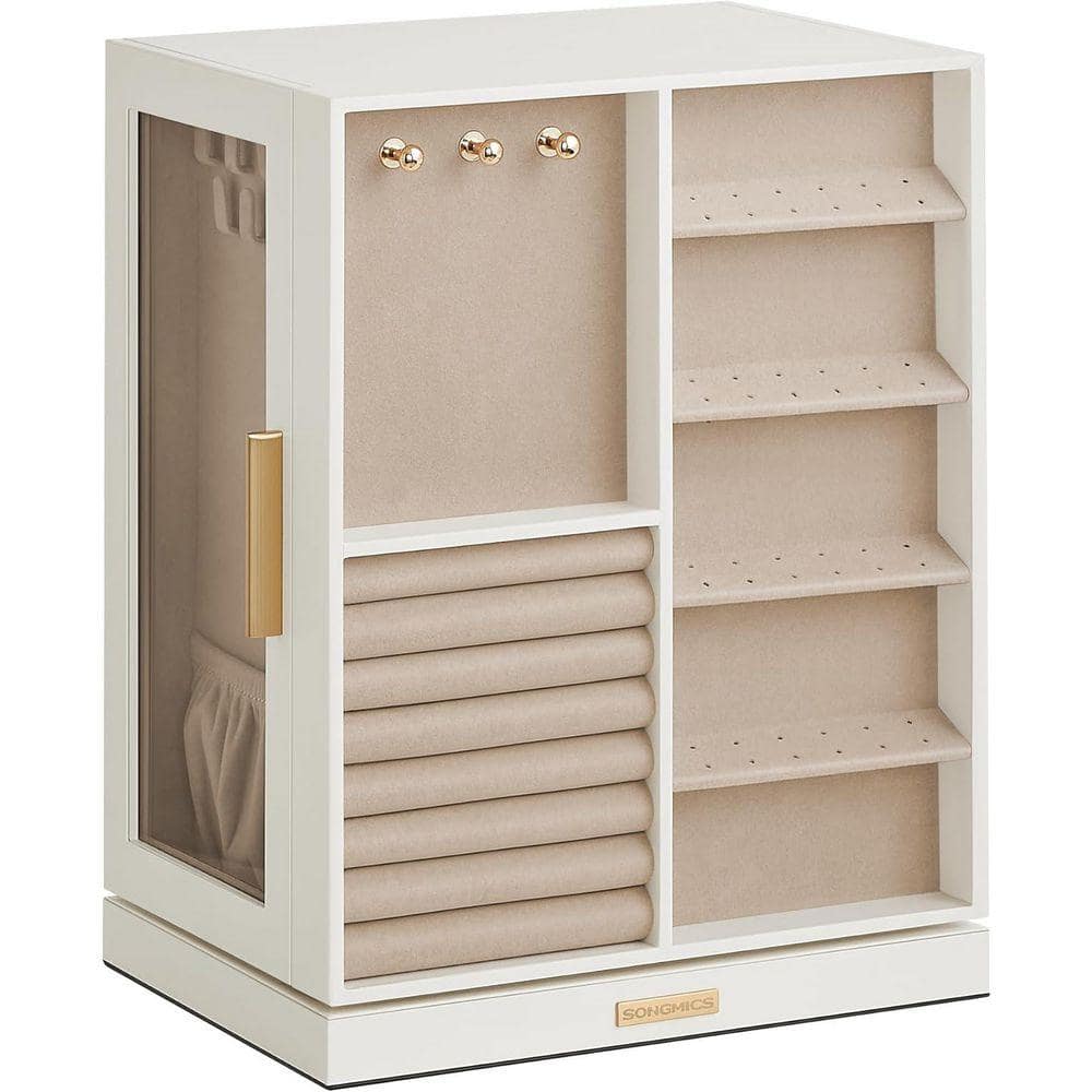 Jewelry Box 360° Rotating, Jewelry Storage Case with 5 Drawers, Cloud ...