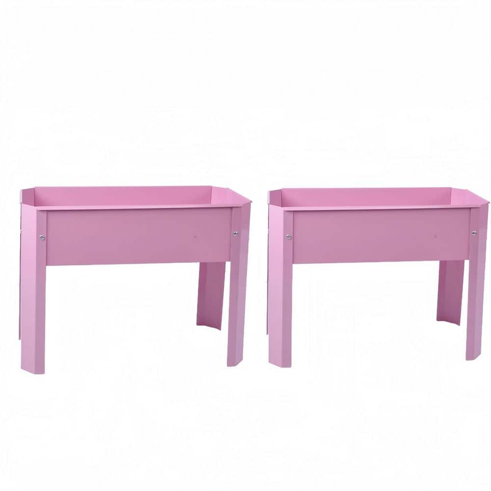 HumblePleb Mini Metal Raised Planter with Legs in Pink with 2 Sets PPS ...