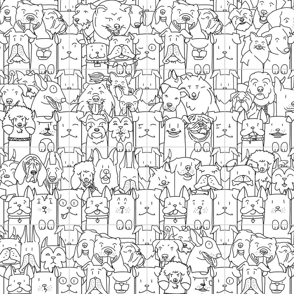 Merola Tile Oh My Dog 9-3/4 in. x 9-3/4 in. Porcelain Floor and Wall ...