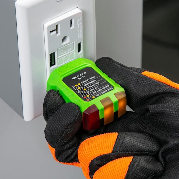 Commercial Electric Outlet Tester OT-113 - The Home Depot