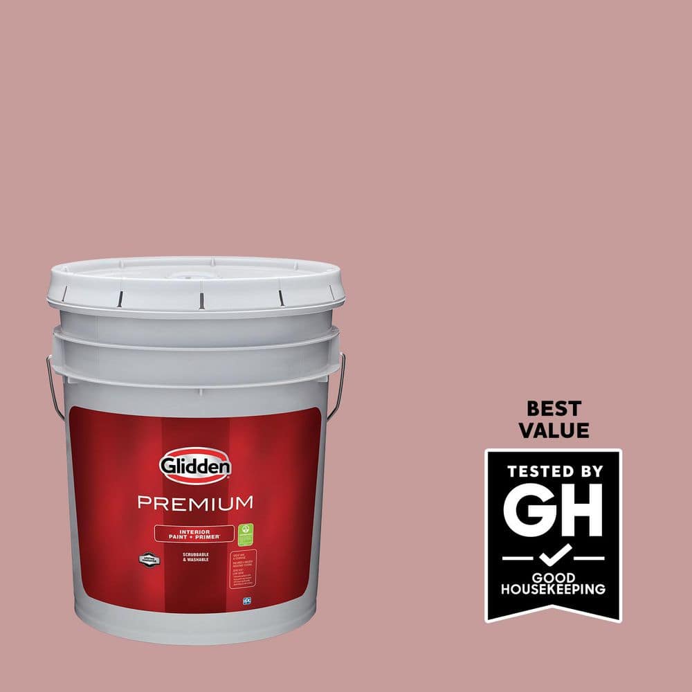 Glidden Premium 5 gal. PPG1055-4 Pepperberry Satin Interior Latex Paint ...