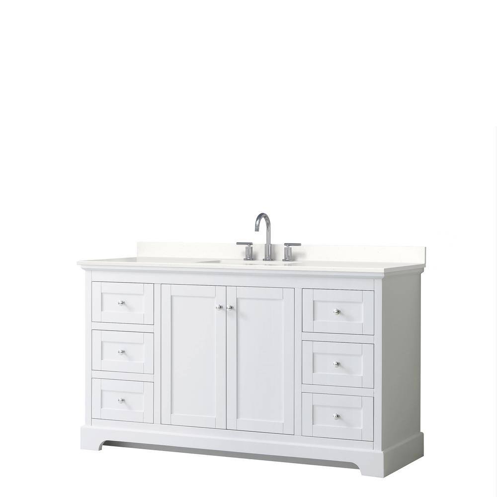 Wyndham Collection Avery 60 in. W x 22 in. D x 35 in. H Single Bath ...