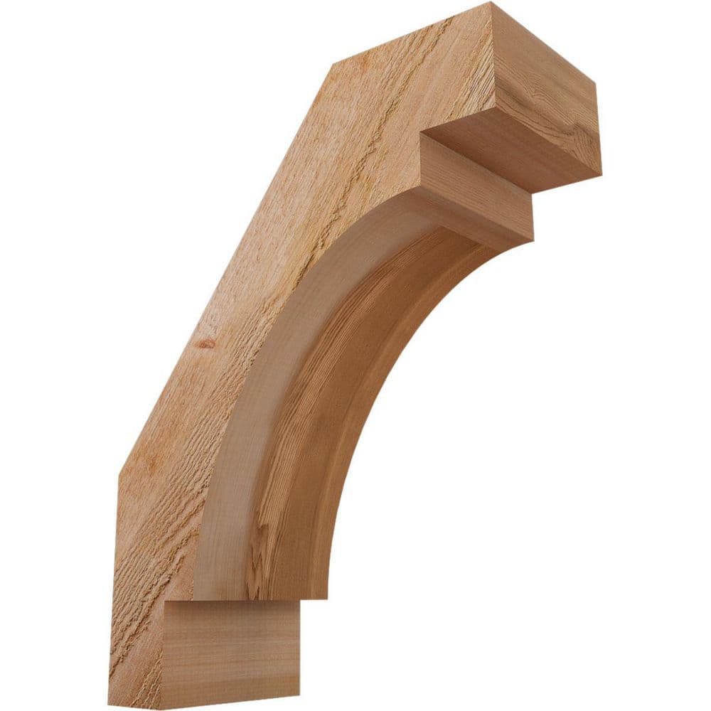 Ekena Millwork 6"W x 14"D x 18"H Merced Rough Sawn Knee Brace, Western ...