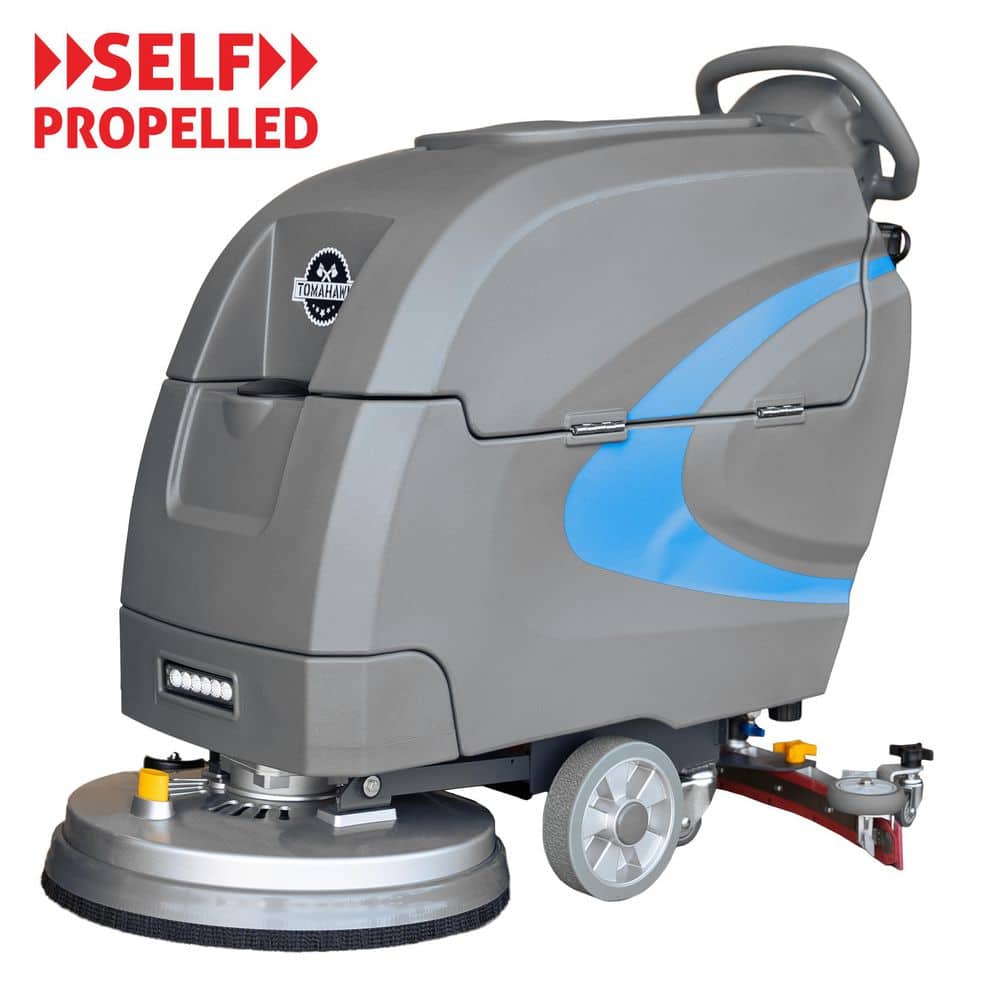 Tomahawk Power Commercial Cordless 20 in. Auto Floor Scrubber, 24-Volt ...