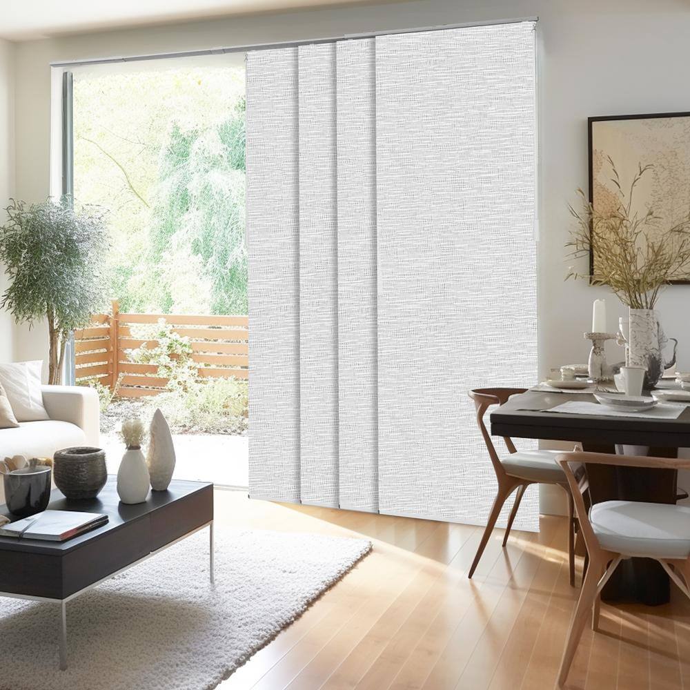 Chicology Panel Track Blinds Chalk White Cordless Light Filtering ...