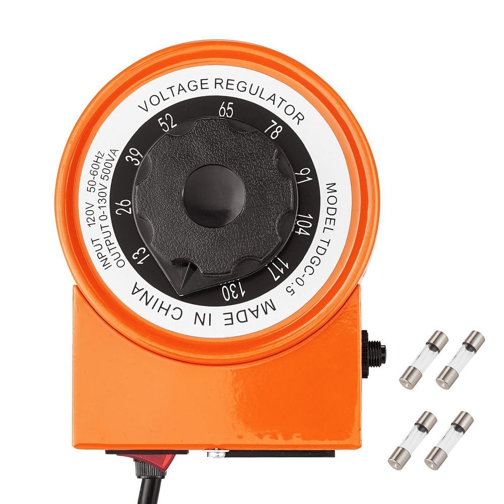 SKYSHALO 500VA Auto Variable Voltage Transformer, 110-Volt Input 0-130-Volt Output AC Voltage ...