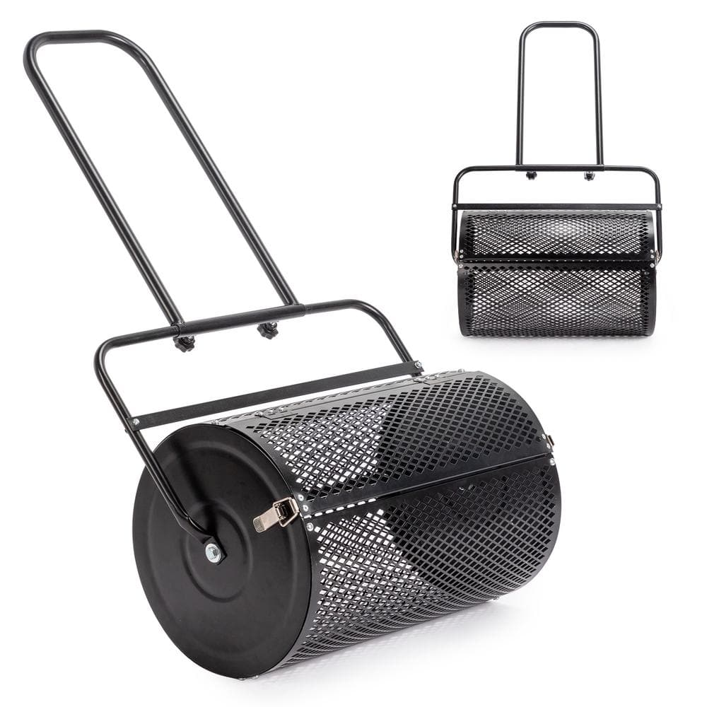 Karl home 24 in. Powder Coated Steel Mesh Compost Spreader for Lawn ...