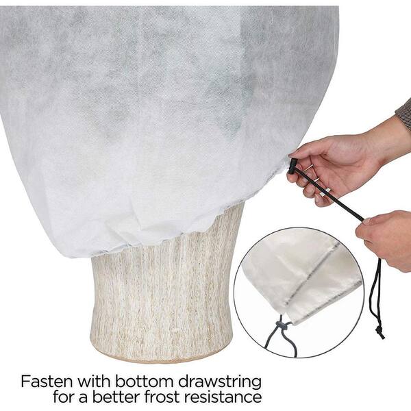 Agfabric 0.9 oz. 75 in. x 63 in. White Plant Covers Freeze Protection ...