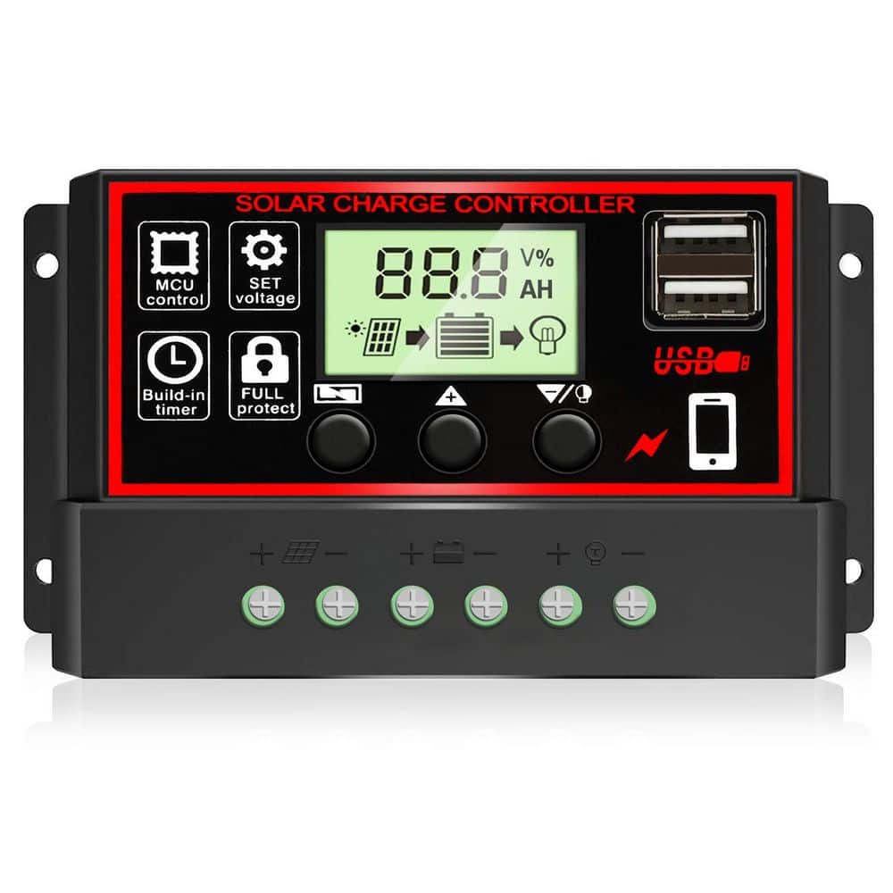 Yichuhaoxi 24-Volts 30-amps Solar Charge Controller with Dual USB Port ...