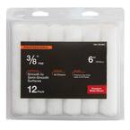 6 in. x 3/8 in. Shed Resistant White Woven Mini Paint Roller (12-Pack ...