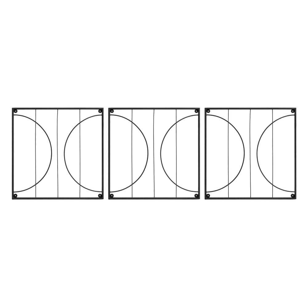ACHLA DESIGNS 24 in.x 24 in. Modular Wall-Mounted Trellis Set of 3 ...