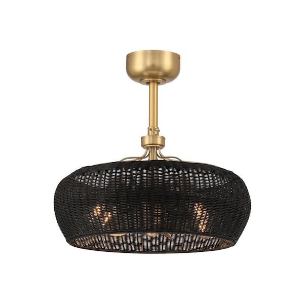 ARRANMORE LIGHTING & FANS Maribel 12 in. Indoor Aged Brass Ceiling Fan ...