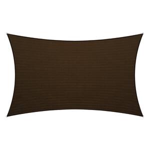 workpoint 12 ft. x 16 ft. Brown Rectangle Sun Shade Sail For Backyard ...