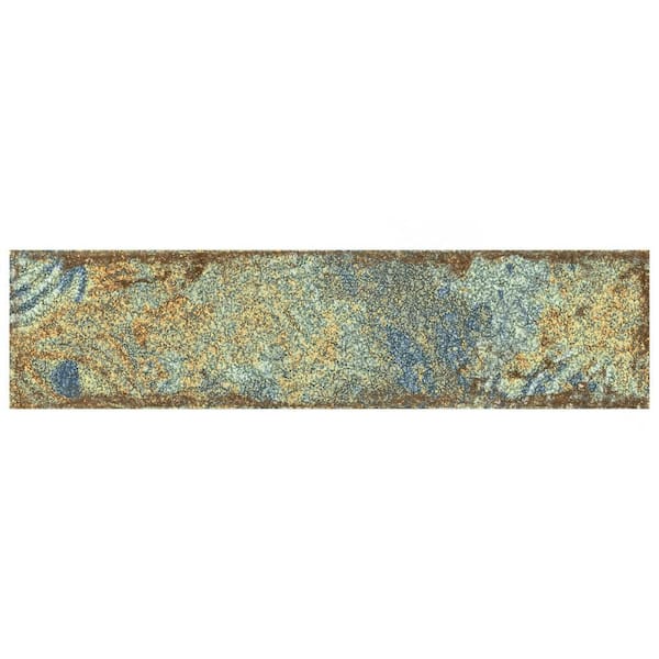 Merola Tile Gaudi React Brick Ocean 2 in. x 10 in. Porcelain Floor and ...
